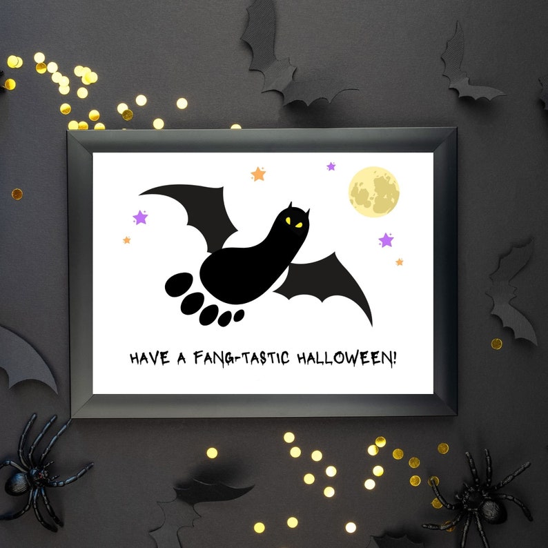 Halloween Handprint Footprint Art Craft Bundle | Fall Handprint Craft ...