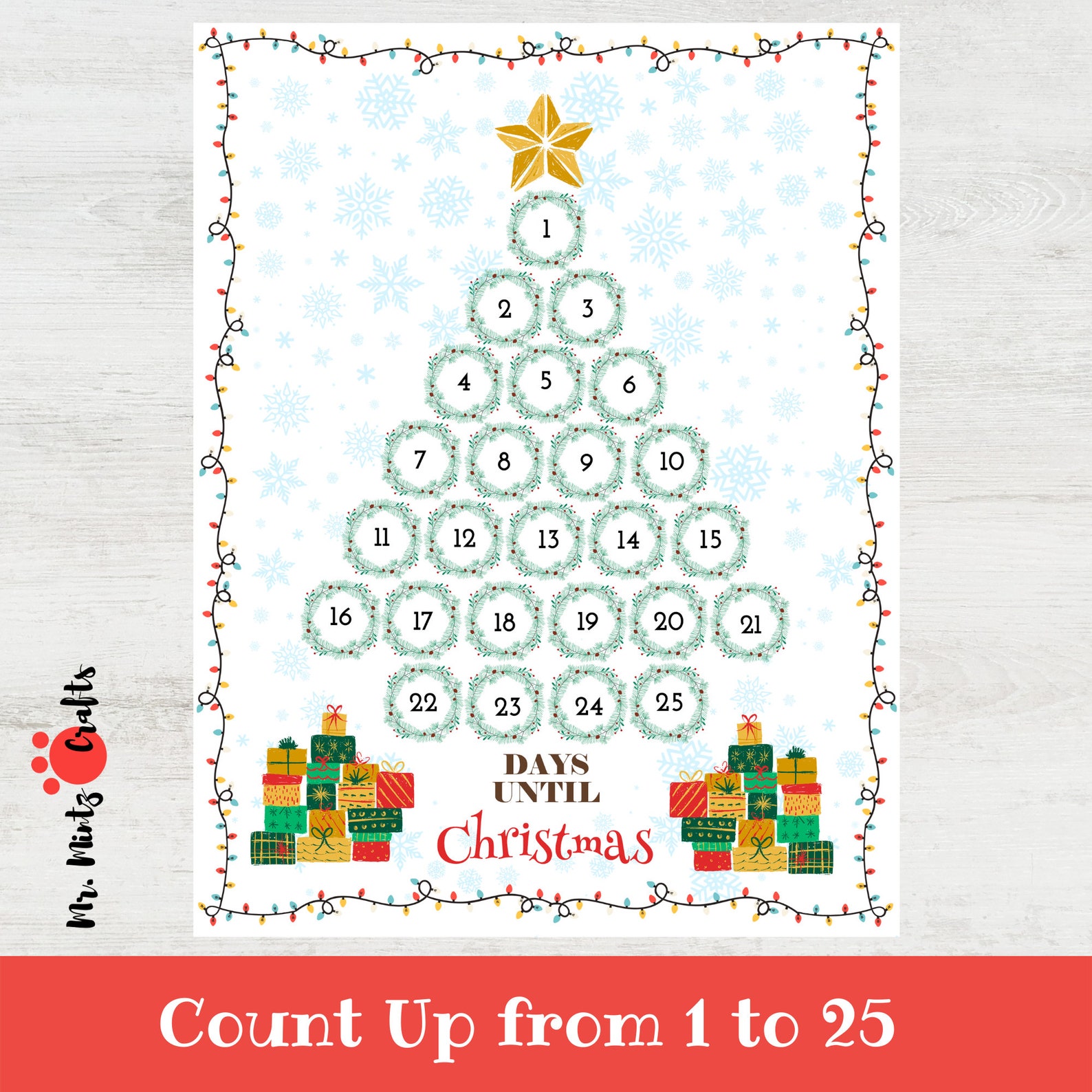 Christmas Countdown Crafts for Kids Christmas Countdown - Etsy