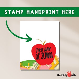 First Day of School Handprint Art Craft | Back to School Handprint ...