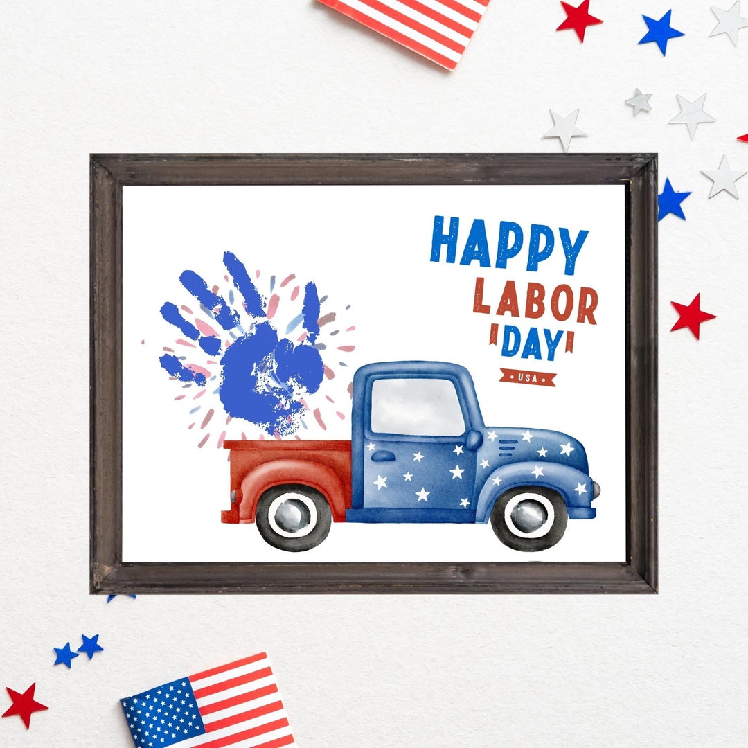 Labor Day Handprint Art Craft | Firework Handprint Art | Happy Labor ...