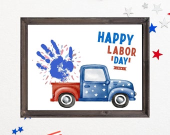 Labor Day Handprint Art Craft Patriotic Preschool Printables Activities ...