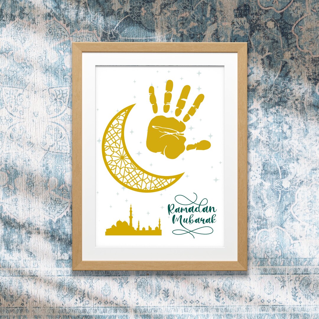 Ramadan Handprint Art Craft Printable | Ramadan Cards| Islamic Crafts ...