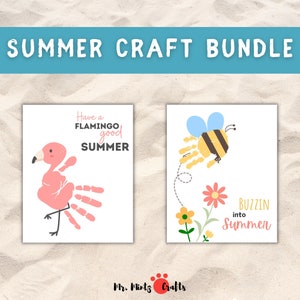 Summer Handprint Footprint Fingerprint Art Craft for Kids Printable ...