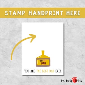 Best Dad Ever Handprint Art for Dad | Fathers Day Handprint Art Craft ...