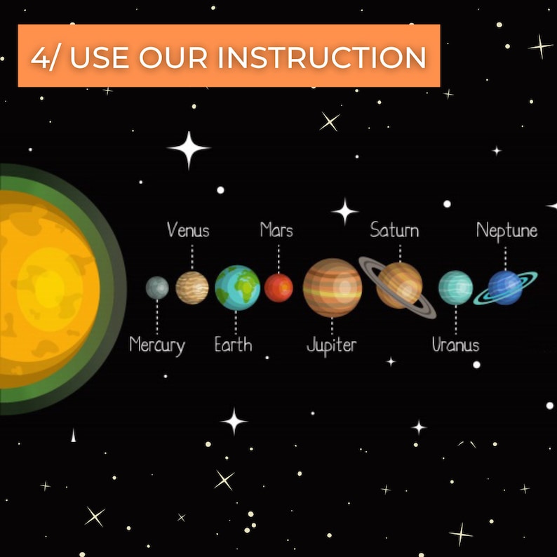 Solar System Model Planets Printable Solar System | Etsy