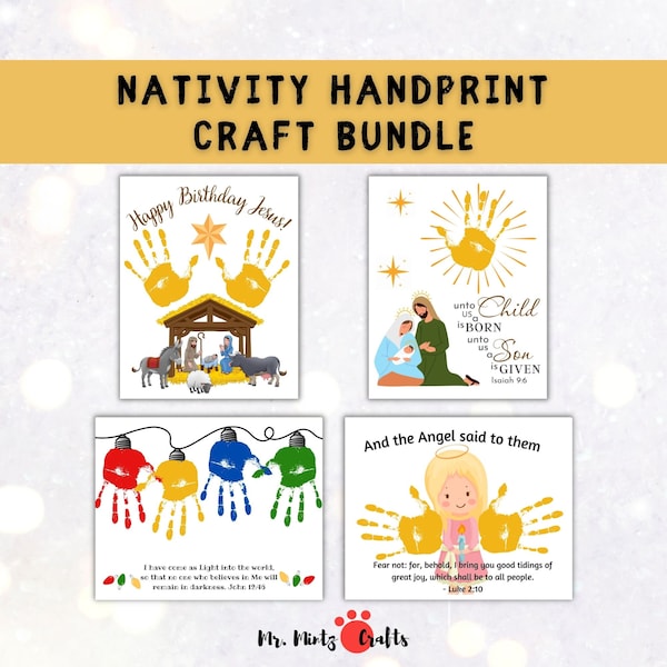 Nativity Handprint Art - Etsy