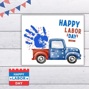 Labor Day Handprint Art Crafts | Labour Day Gift | Labor Day Preschool ...