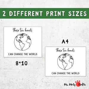 Earth Day Handprint Art Craft | Earth Day Printable for Kids | Earth ...