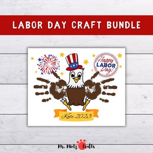 Labor Day Handprint Art Crafts | Labour Day Gift | Labor Day Preschool ...