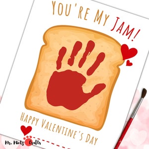 Valentines Handprint Art | You Are My Jam | Valentines Day Handprint ...