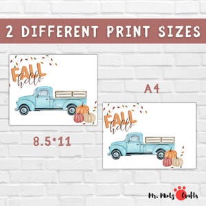 Fall Truck Pumpkin Handprint Craft | DIY Printable Keepsake Kids ...