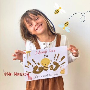 Rosh Hashanah Handprint Art Craft | Rosh Hashanah Card | Rosh Hashanah ...