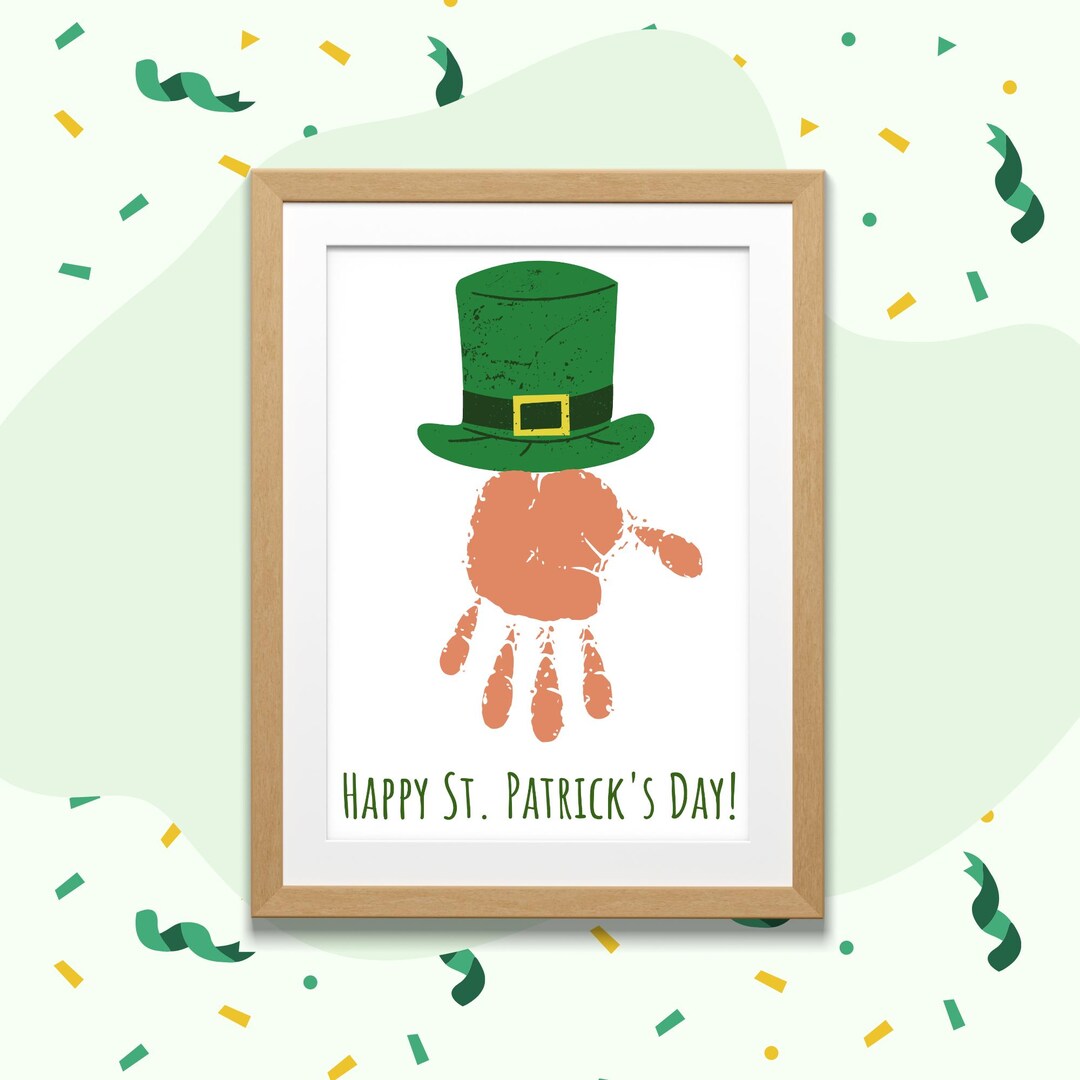 Leprechaun St. Patrick’s Day Handprint Art Craft | St Paddy’s Day ...