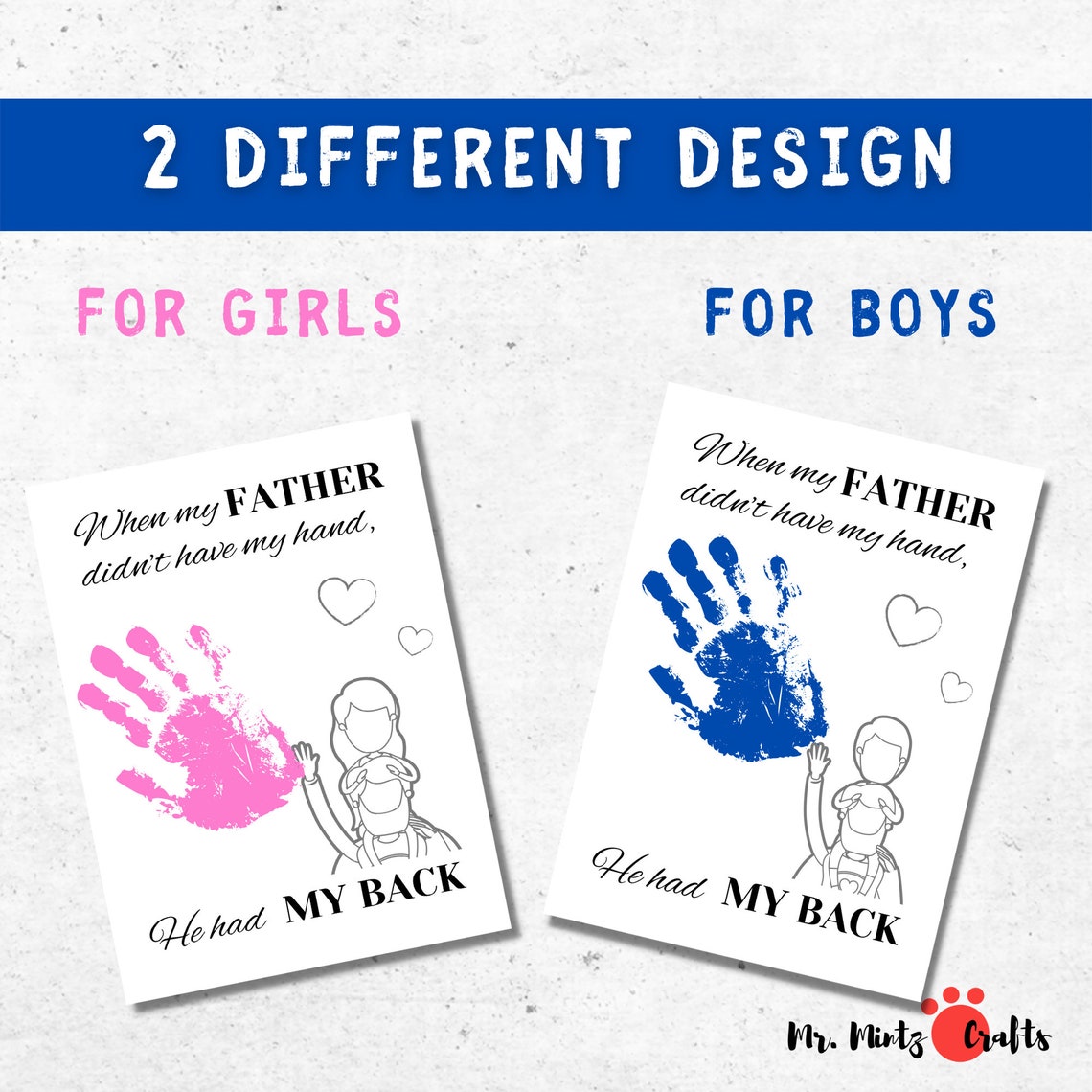 Handprint Art Craft for Father's Day Father's Day - Etsy