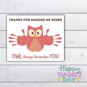 Teacher Appreciation Gift | Handprint Keepsake Art Crafts for Teachers ...