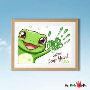 Leap Year Handprint Art Craft Activity Personalised Leap Year Birthday ...
