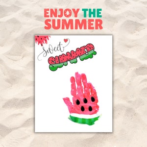 Summer Handprint Footprint Fingerprint Art Craft for Kids Printable ...