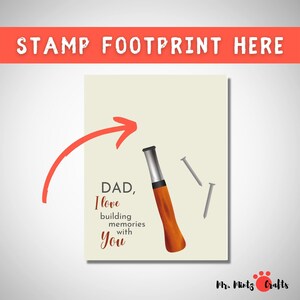 Footprint Gift for Dad | Daddy I Love Building Memories With You | DIY ...