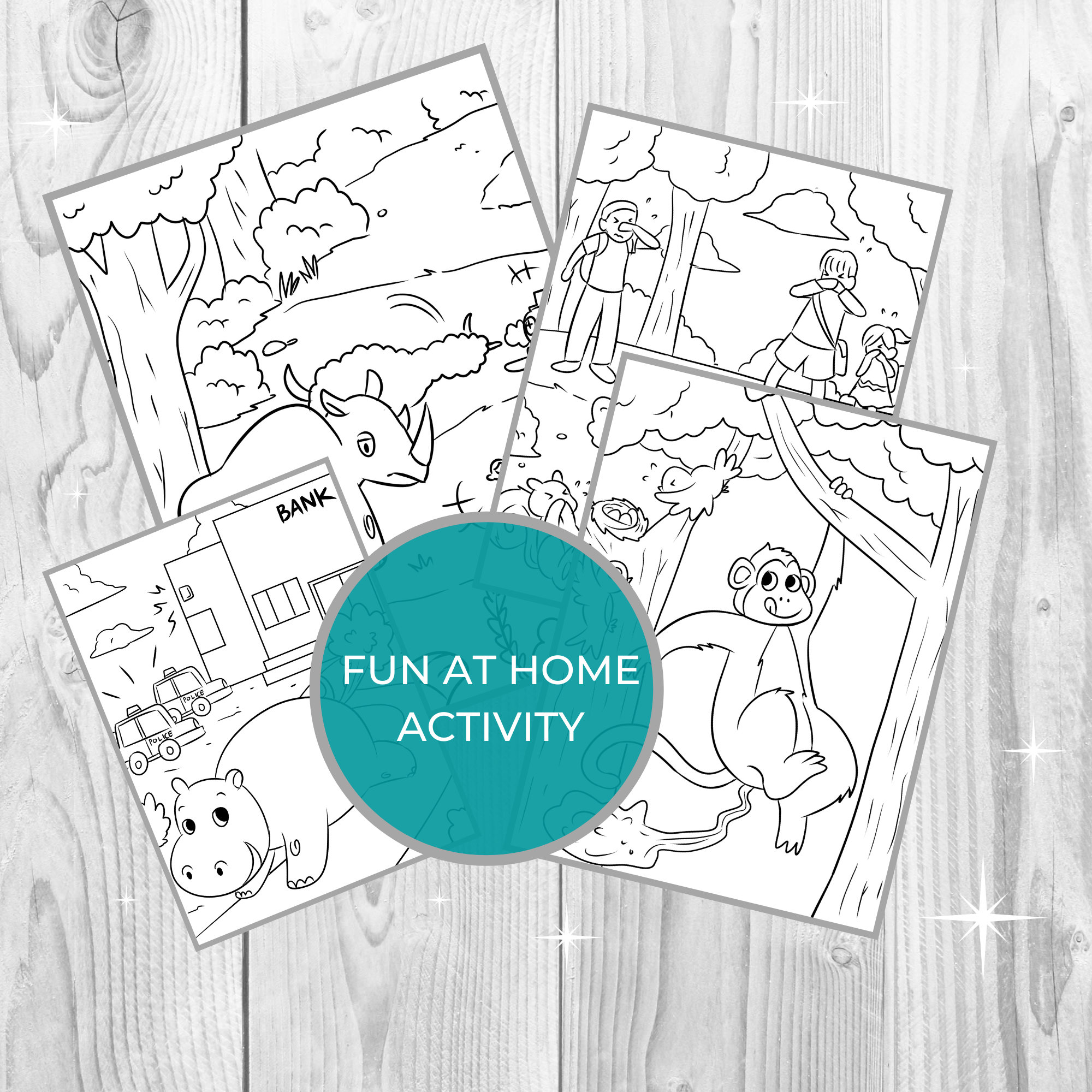 The Farting Animals Coloring Book | Printable Coloring Pages for Kids ...