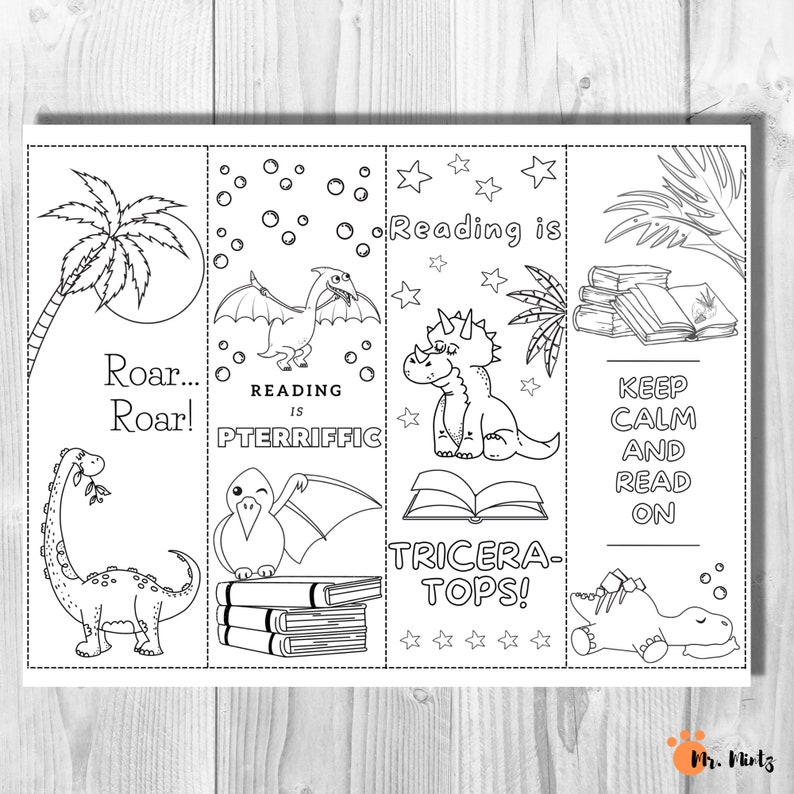 Printable Bookmarks With Quotes to Color Cute Coloring - Etsy
