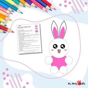 Easter Bunny Craft Template | Easter Gifts Printable | Easter Card Art ...