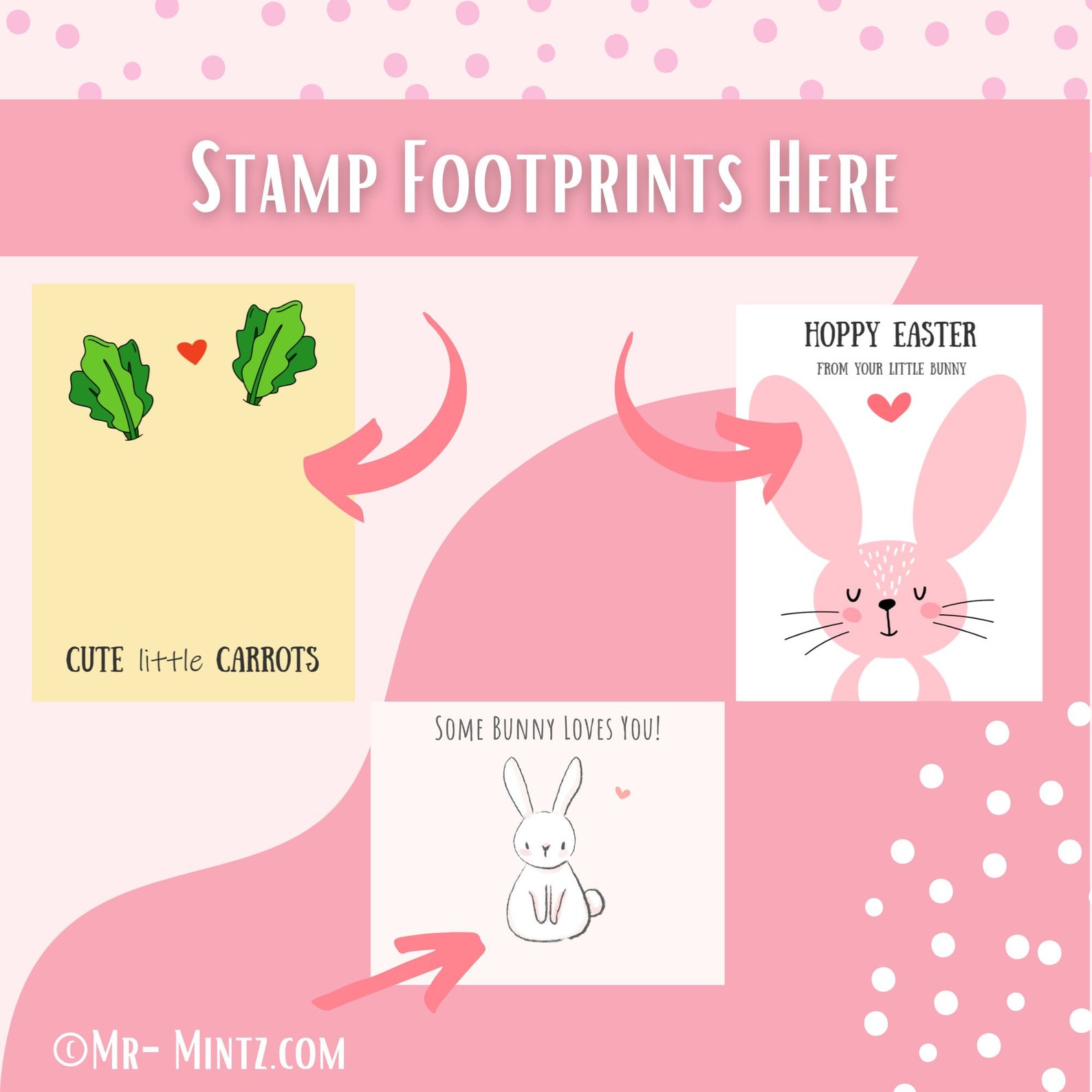 Easter Handprint Footprint Craft Bundle | Hoppy Happy Easter | Baby ...