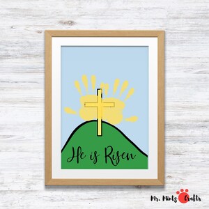 Christian Easter Handprint Art Craft | Christian Easter Coloring Page ...