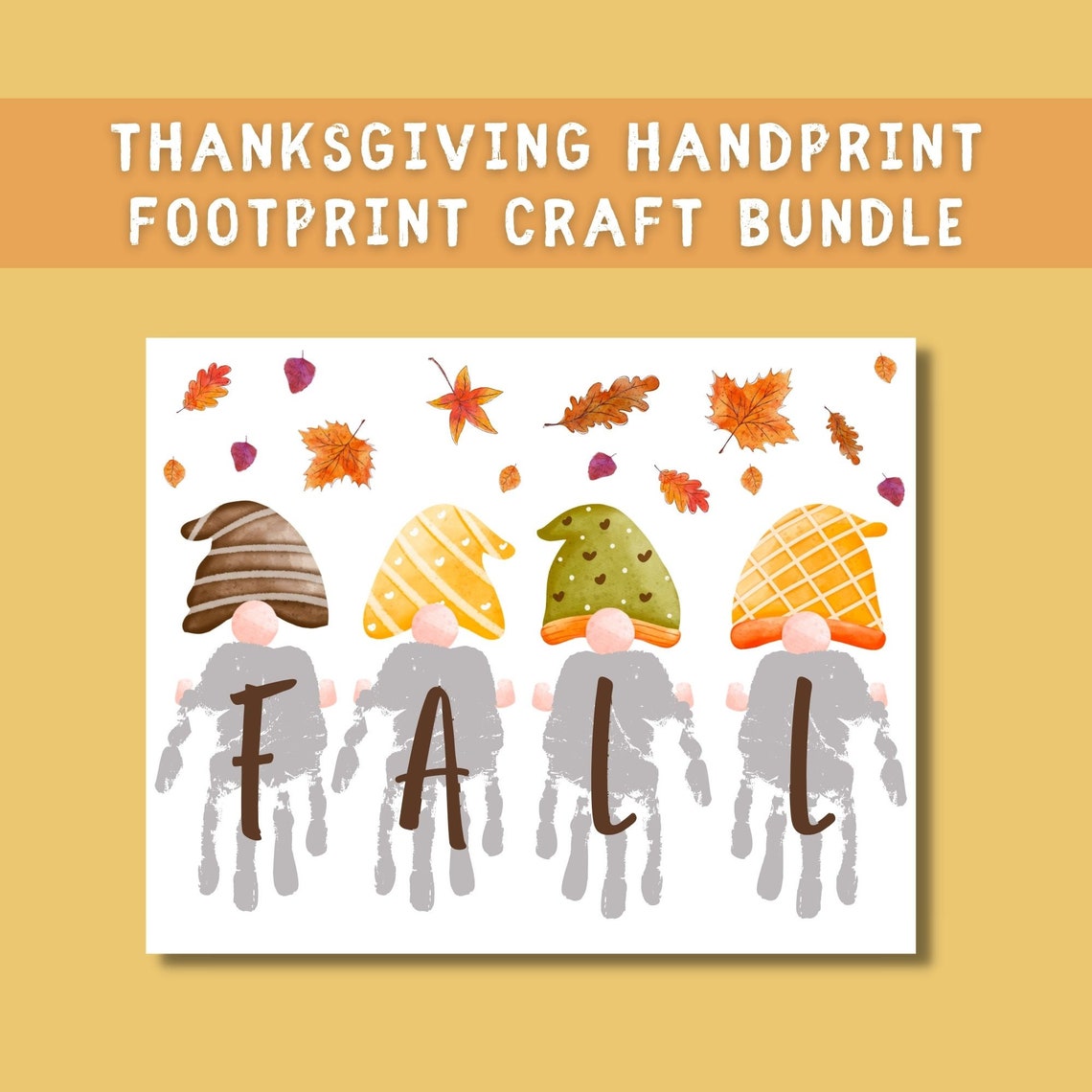 Thanksgiving Handprint Footprint Art Craft Bundle Turkey - Etsy