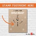 Christmas Snowman Footprint Handprint Art Craft Template Printable ...