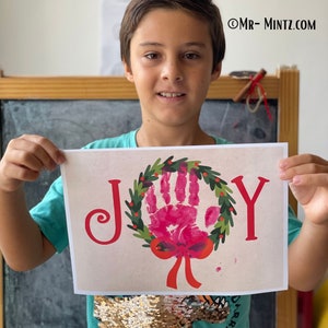 Christmas Handprint Art Crafts Template Printables Downloads | JOY to ...
