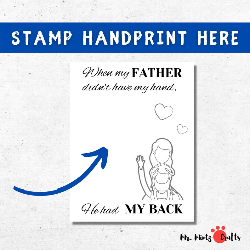 Handprint Art Craft for Father's Day Father's Day - Etsy