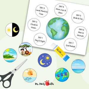 7 Days of Creation Printable | Genesis | Bible Lesson | Christian ...