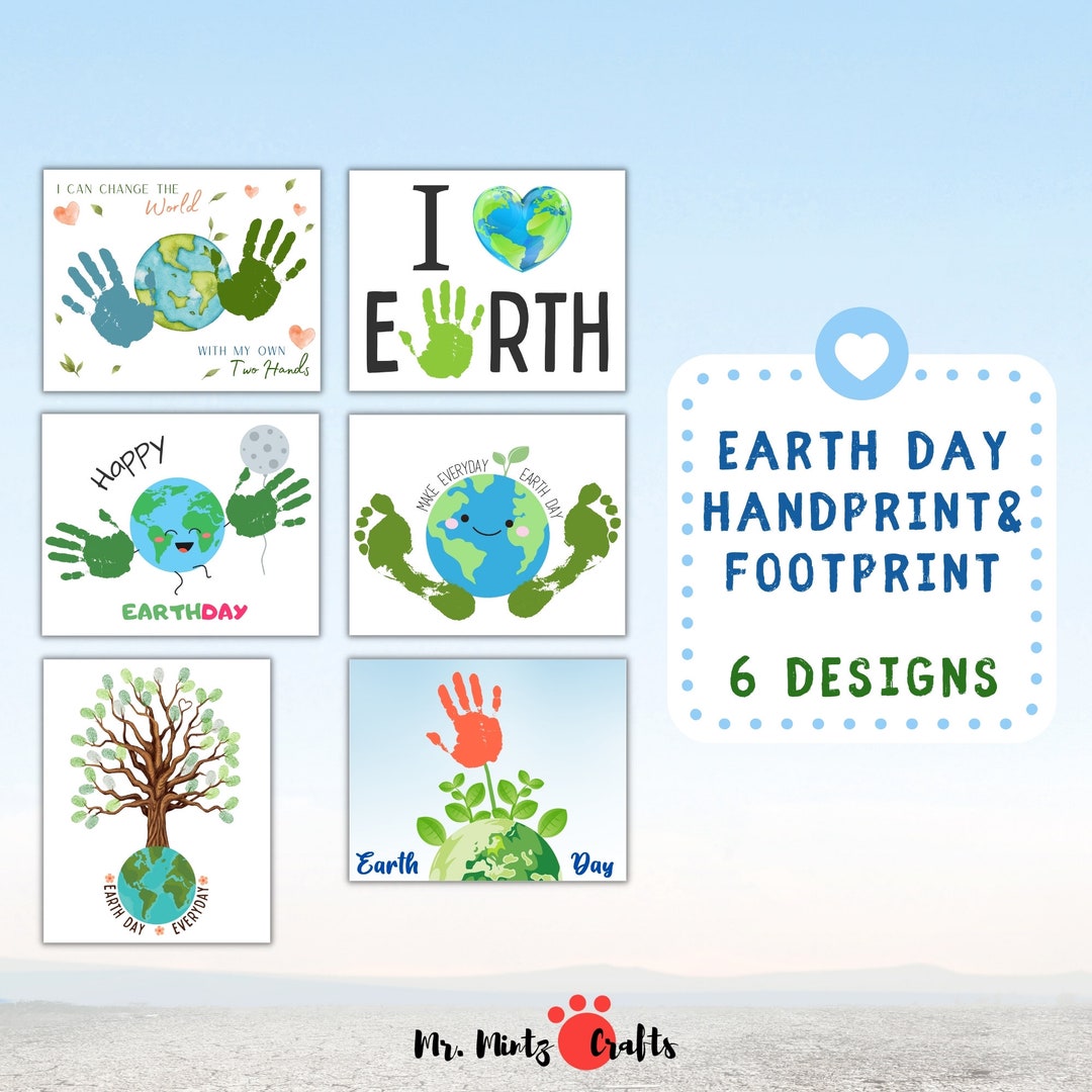 Earth Day Handprint Craft | Earth Day Printable Kids | Earth Day ...