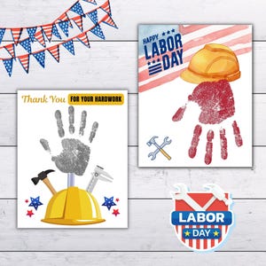 Labor Day Patriotic Handprint Art Crafts | Labour Day Gift | Labor Day ...
