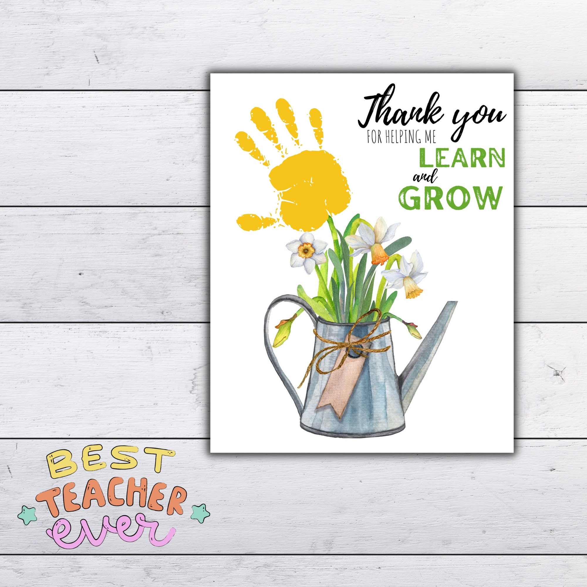 Teacher Appreciation Gift | Handprint Keepsake Art Crafts for Teachers ...