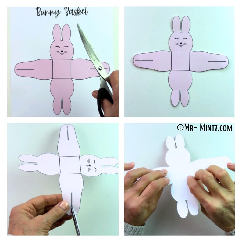 Printable Bunny Basket Template | DIY Easter Basket for Kids | Easter ...