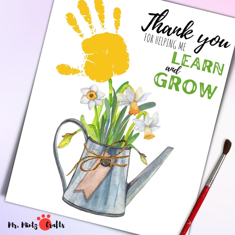 Teacher Appreciation Gift | Handprint Keepsake Art Crafts for Teachers ...