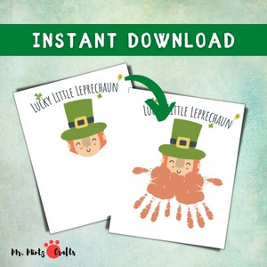 St Patrick's Day Handprint Footprint Crafts Activities for Kids | Lucky ...