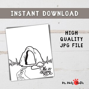 Easter Handprint Art Craft | Christian Easter Coloring Page Worksheet ...