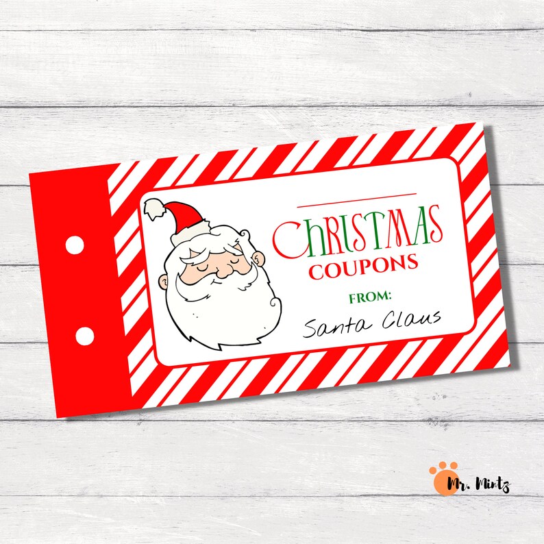 Christmas Coupon Book Stocking Stuffer Printable Coupon - Etsy
