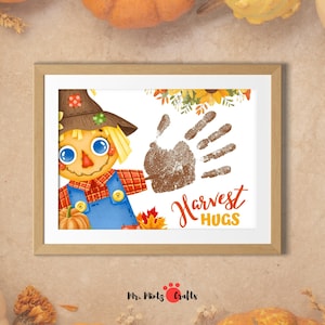 Fall Scarecrow Handprint Art Craft | Harvest Crafts for Kids | Autumn ...