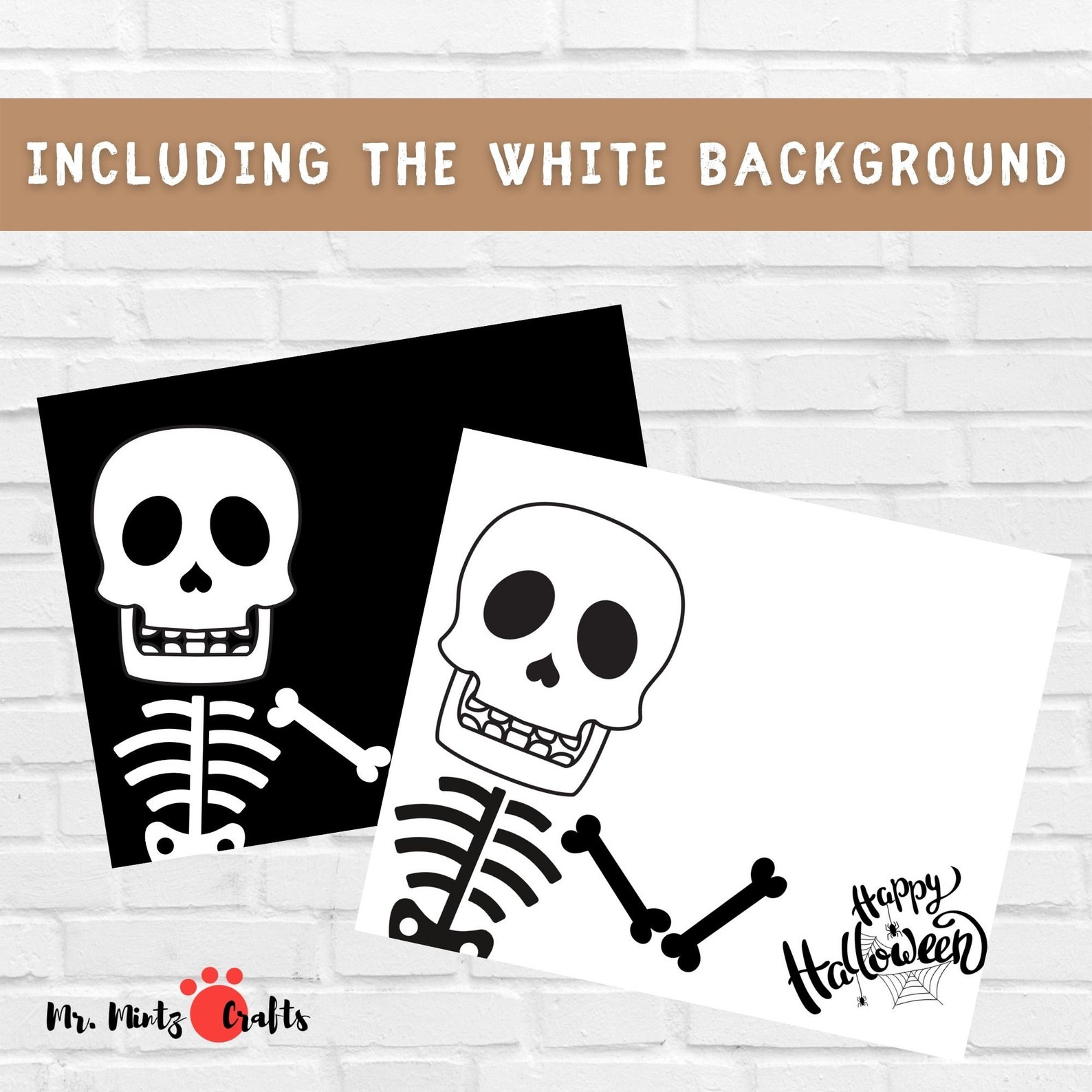 Halloween Skeleton Handprint Art Craft Halloween Gift - Etsy