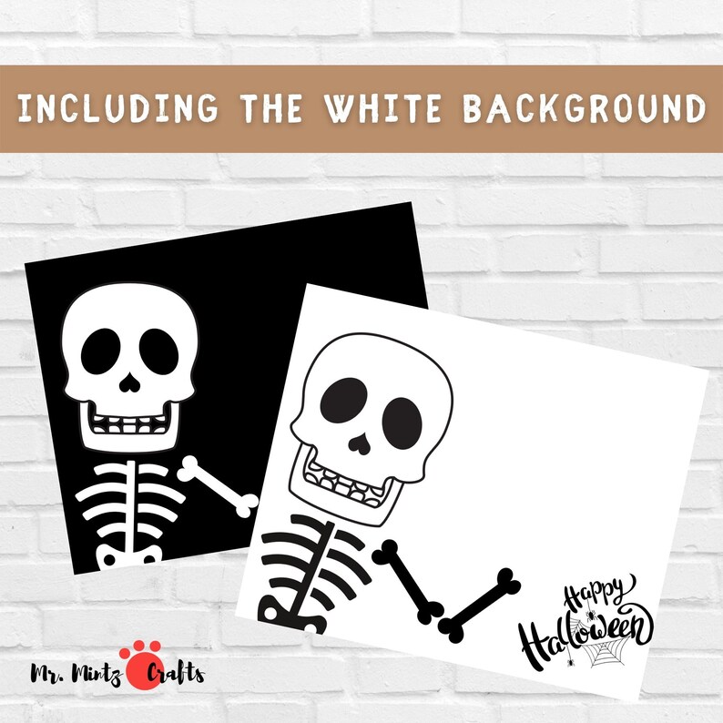 Halloween Skeleton Handprint Art Craft Halloween Gift - Etsy