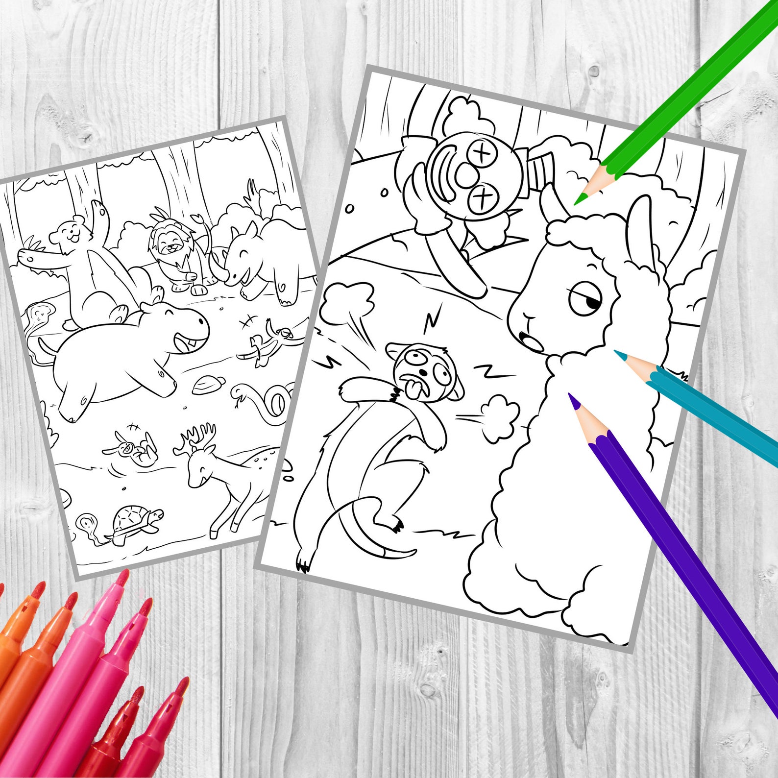 The Farting Animals Coloring Book Printable Coloring Pages for Kids and ...