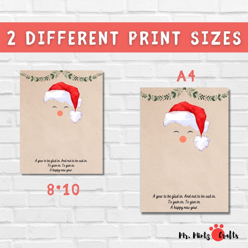 Santa Claus Handprint Art Craft Template Printable | Child Handprint ...