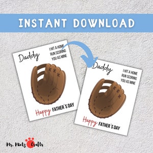 Handprint Art Craft Father's Day Gift for Dad Daddy | Baseball Dad Gift ...
