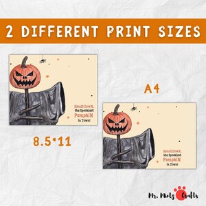 Pumpkin Scarecrow Handprint Halloween Art Craft Printable | Spooky Kids ...