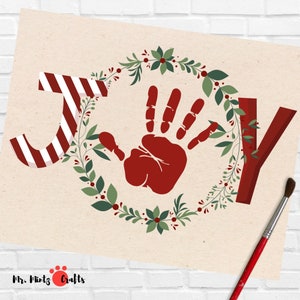 Christmas JOY Handprint Art Craft Template Printable Downloads ...