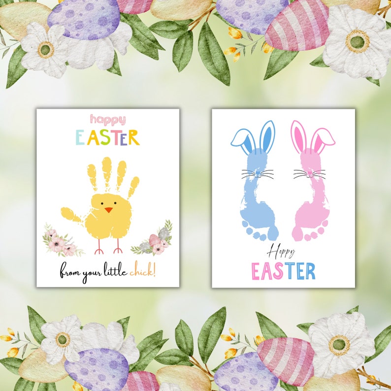 Easter Handprint Art | Easter Handprint Footprint Art Craft Bundle ...