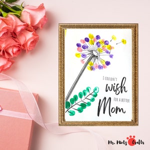 Fingerprint Art | Mothers Day Fingerprint | Handprint Gifts for Mom ...